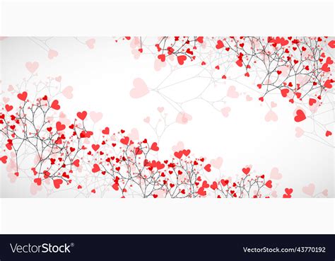 Abstract Tree Made With Hearts Royalty Free Vector Image