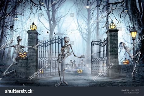 Halloween Horror Gates Skeleton 230 Gothic Style Fantasy Gate Horror