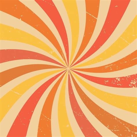 Premium Vector Retro Sunburst Background Pattern With A Vintage Color Palette Of Yellow Orange