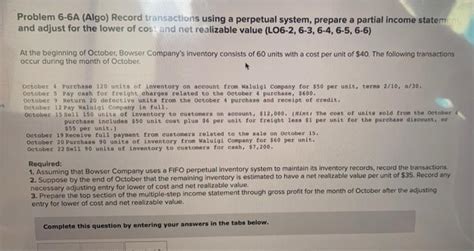 Solved Problem 6 6a Algo Record Transactions Using A