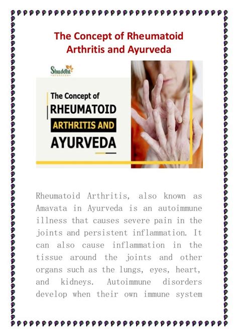The Concept Of Rheumatoid Arthritis And Ayurveda Pdf