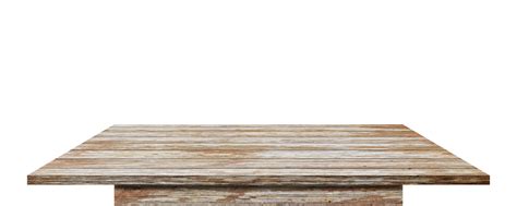 Empty Wooden Table Top Isolated PNG