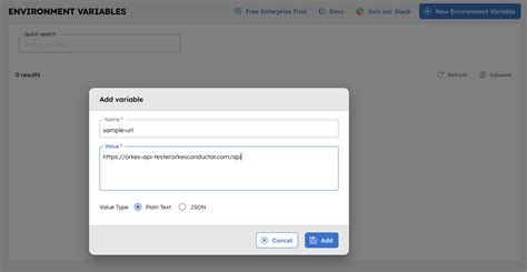 Using Environment Variables Orkes Conductor Documentation