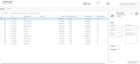 Expense Itemization Microsoft Learn
