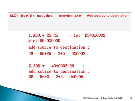 msp430 assembly language instructions andaddressing modes pdf