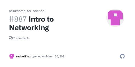 Intro To Networking · Issue 887 · Ossu Computer Science · Github