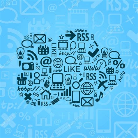 Cloud Computing Vector Blue Background Stock Vector Image By ©nikifiva 12269970