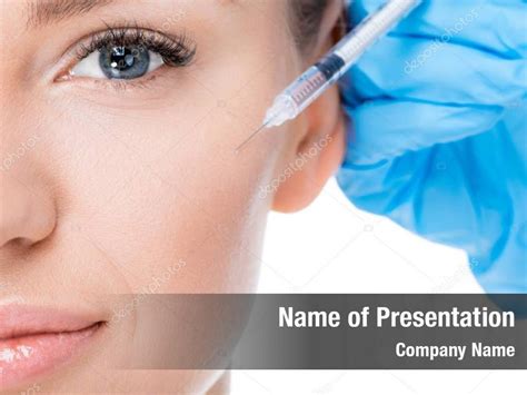 Female Partial View Botox Injection Powerpoint Template Female