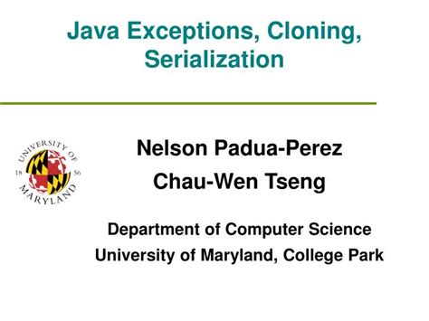 Ppt Java Exceptions Cloning Serialization Powerpoint Presentation Free Download Id302798