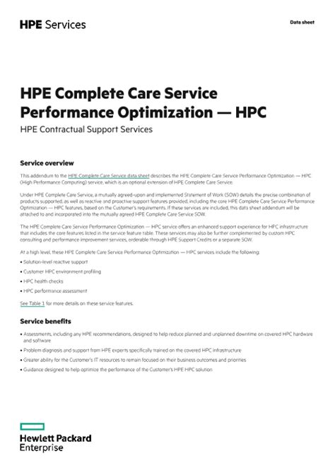 Hpe Performance Cluster Manager Quickspecs