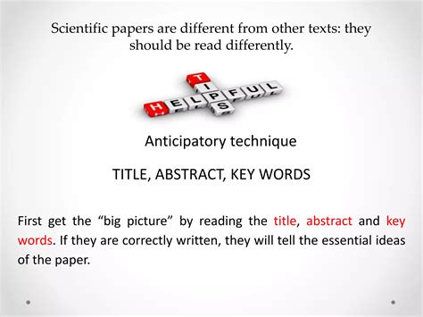Reading Comprehension Of Scientific Texts Pptx