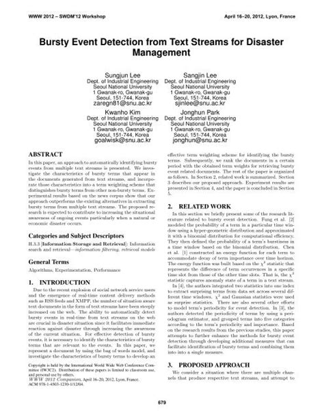 bursty event detection from text streams for disaster 2012