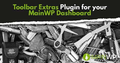 Toolbar Extras Plugin For Your Mainwp Dashboard Site Mainwp Wordpress Management