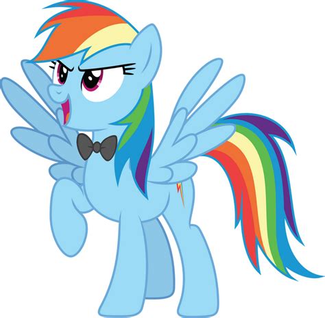 Mlp Vector Rainbow Dash With A Bowtie By Dionys2006 On Deviantart