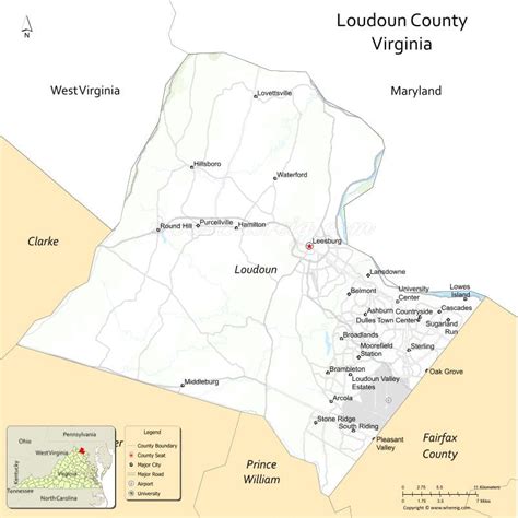 Loudoun County Map Virginia Cities Roads Location And Facts