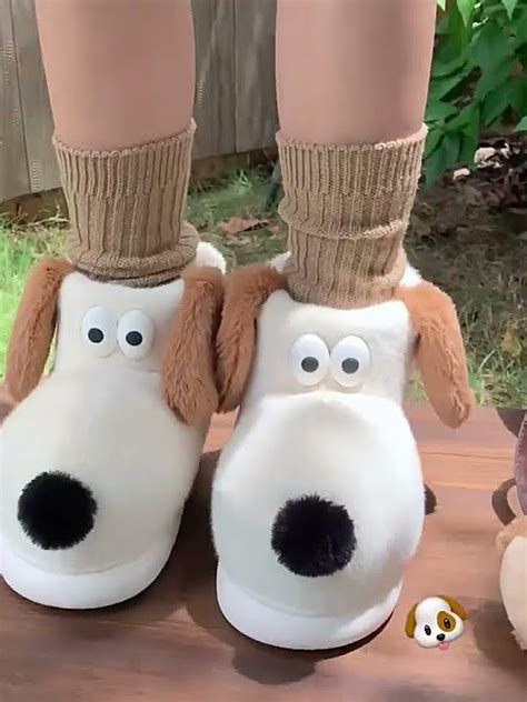 그로밋 캐릭터 퍼부츠 방한 털실내화 강아지 털신 Youtube