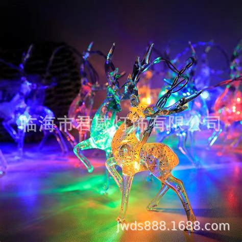 小鹿灯串节日灯小夜灯led太阳能梅花鹿圣诞节派对装饰灯 麋鹿彩灯 阿里巴巴