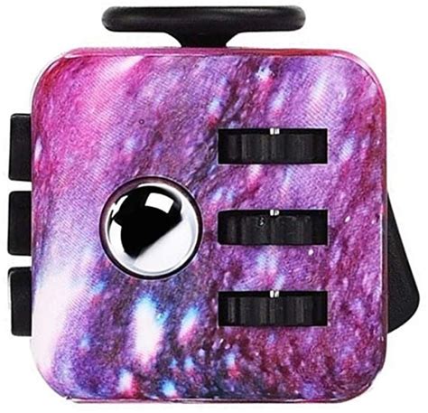 Galaxy Fidget Cube Dice Fidget Toy Relief Stress Soothing Etsy