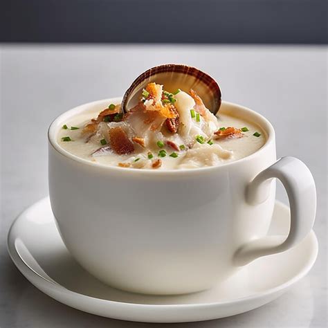 Premium Ai Image A Cup Of Soup With A Piece Of Bread On Top Of It