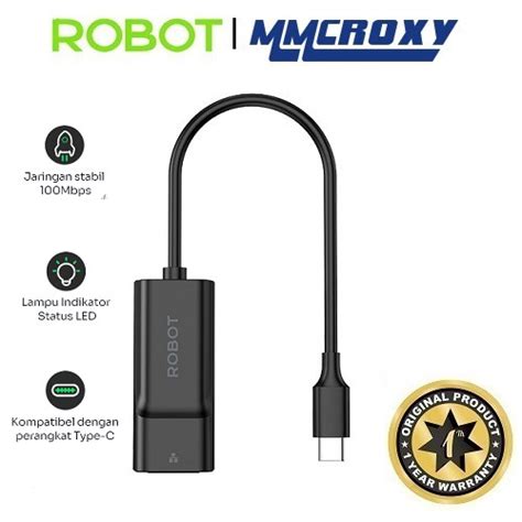 Promo Robot EA10C USB Type C To LAN Ethernet Adapter 100Mbps Network RJ45 Jakarta Pusat