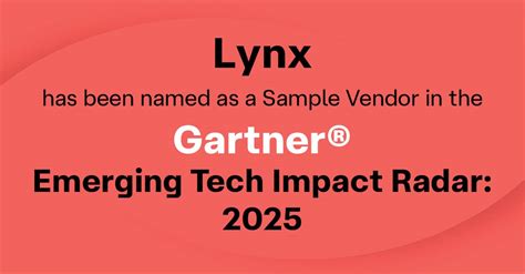 Lynx Mentioned In A Gartner Report Lynxtech