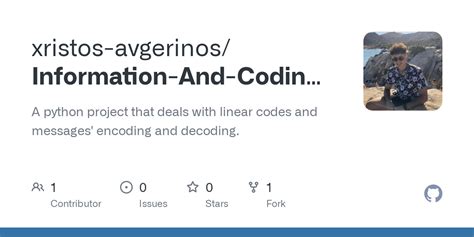 Github Xristos Avgerinosinformation And Coding Theory A Python