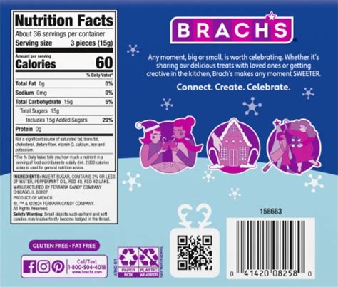 Brachs® Holiday Soft Peppermint Candy Carton 110 Ct 1925 Oz King