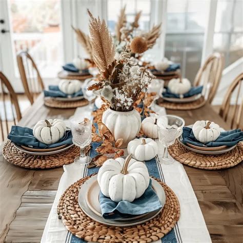 Blue Fall Decor 47 Blue Fall Dining Table Decor Ideas That Will Leave You Feeling Inspired