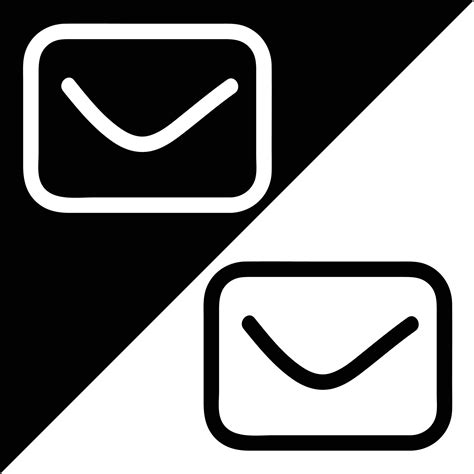 Mail Inbox App Icon Outline Style Isolated On Black And White Background 43421605 Vector Art