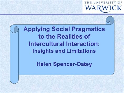 Applying Social Pragmatics To The Realities Of Intercultural Interaction Insights And Limitations