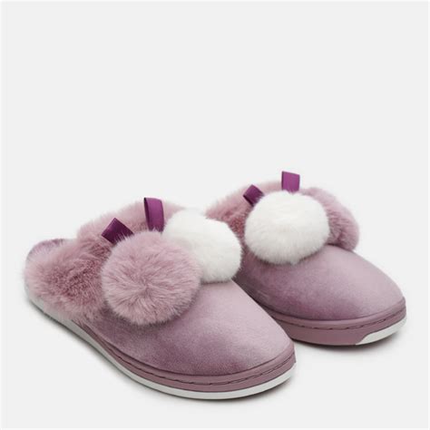 Жіночі домашні капці з закритим носком Sanlin Df118 Mix 2 38 39 24 см Бузок Roz6400170075