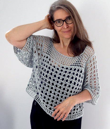 Tunika Sommerpulli Netzshirt Shirt Sophia Rvo Häkelanleitung
