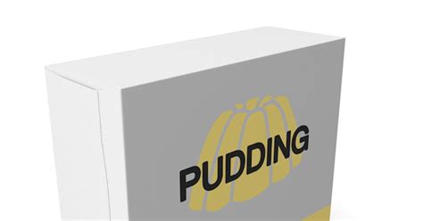 Boxed Pudding Generic Lemon Label 3d Envato Elements
