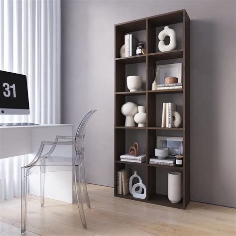 Стелаж Pm 1 на 10 комірок для іграшок документів книжок Венге темний 13413808 • Краща ціна в