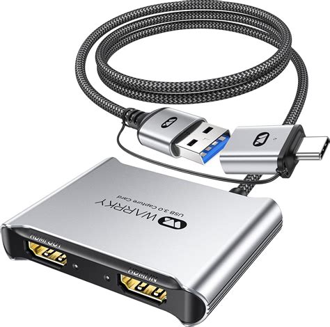 The One About The WARRKY Video Capture Card With Built In USB Cable With USB C Adapter