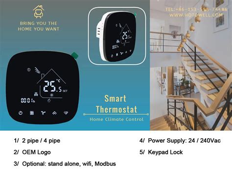 Fcu Wifi Room Thermostat Temperature Controller Thermostat