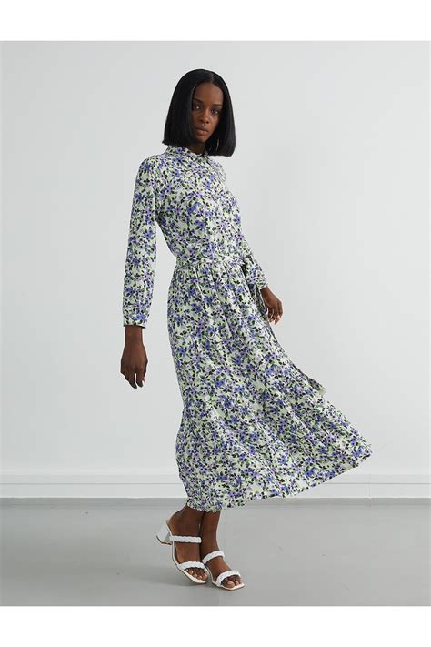 Belted Shirt Dress 3212081a1904 قميص فستان بحزام 3212081a1904 مسواگ