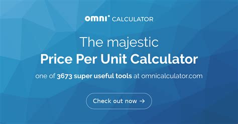 Price Per Unit Calculator Price Per Unit Calculator