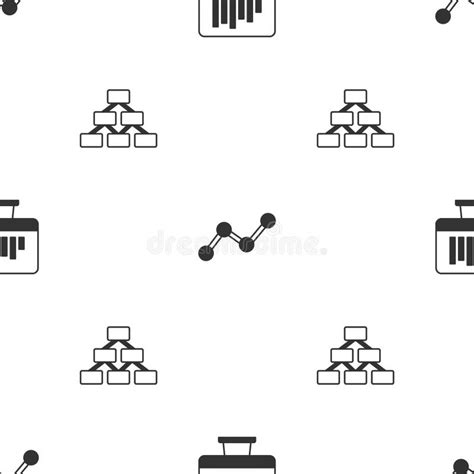 Set Monitor With Graph Chart Graph Infographic And Hierarchy