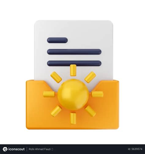 Free Sun Folder 3d Icon Free Download Files And Folders 3d Icons