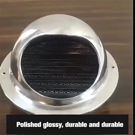 Premium 304 Stainless Steel Round Wall Mount Vent Hood With Powerful Exaust Fan Durable