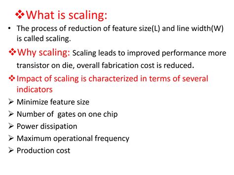 Scaling Of Mos Circuits M Pptx