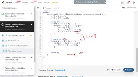 Flipping An Image 10th Nov Leetcoding Challenge Gomaster Coding