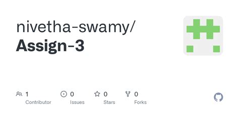 Github Nivetha Swamyassign 3