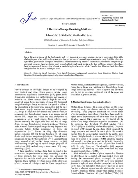 Pdf A Review Of Image Denoising Methods