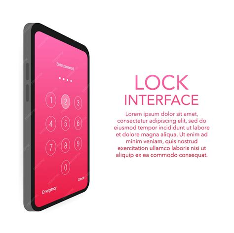 Premium Vector Screen Lock Authentication Password Smartphone