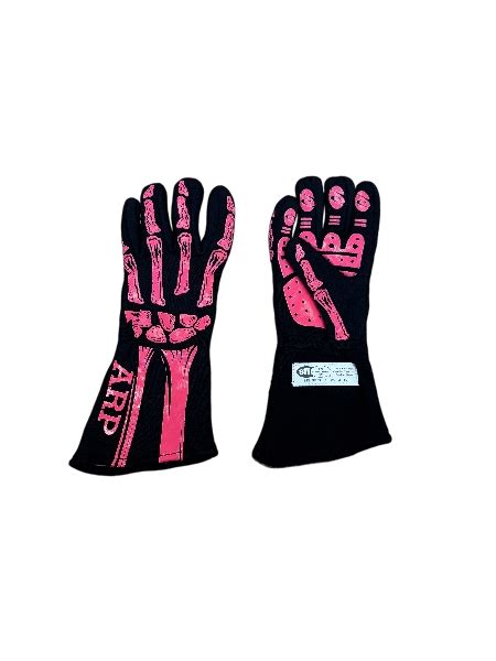 Arp Skeleton Gloves Pink Australian Racing Products
