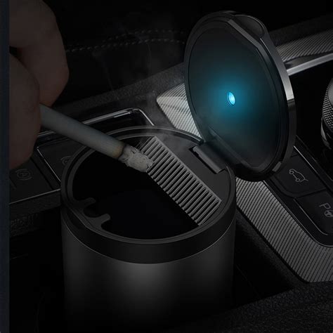 베이스어스 차량용재떨이 필수차량옹품 담뱃재 차량용쓰레이통 블랙 차량 재떨이 온채널