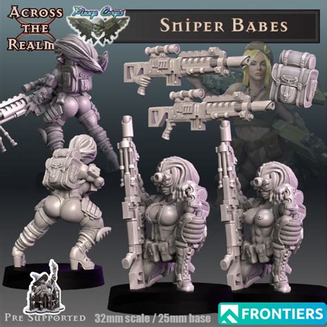 3d Printable Sniper Babes By Across The Realms