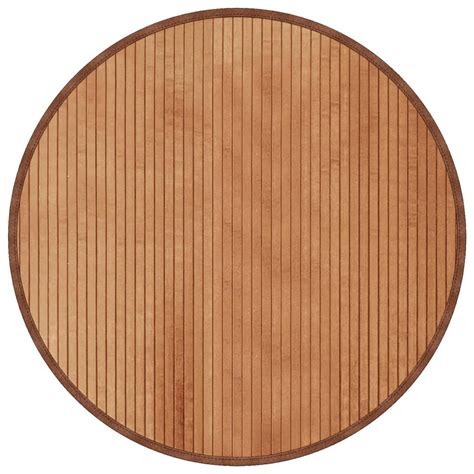 Vidaxl Teppich Teppich Rund Natur 80 Cm Bambus Höhe 0 Mm